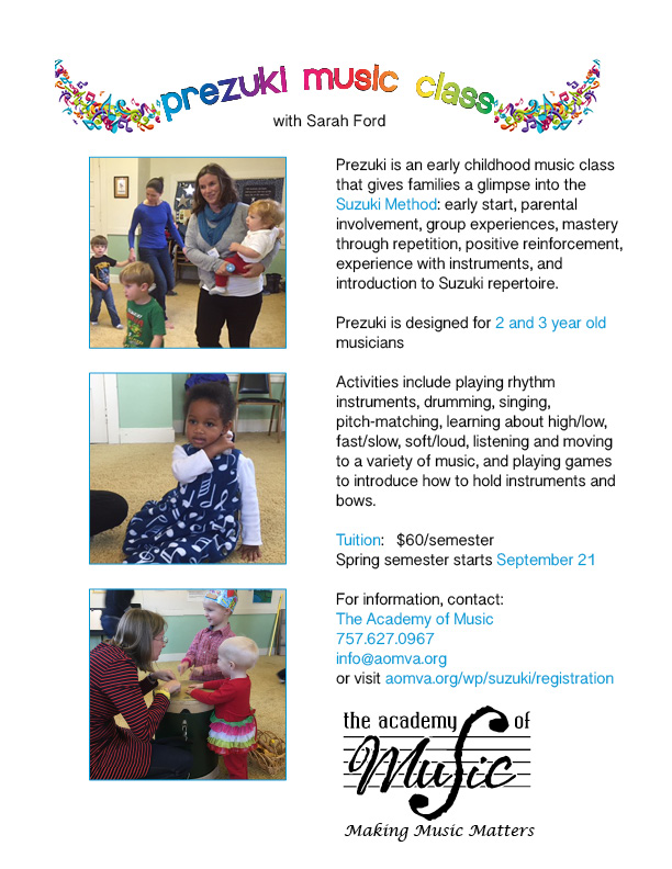 fall 2018 prezuki flyer – The Academy of Music | Norfolk VA